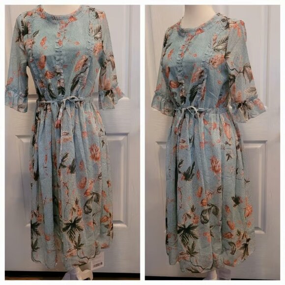 JS Collections | Dresses | Beach Core Dress Medium Beachy Summer Preppy ...